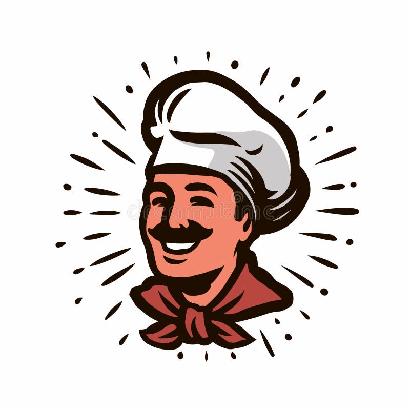 Chef Portrait with Hat. Design Element for Restaurant or Cafe Menu ...