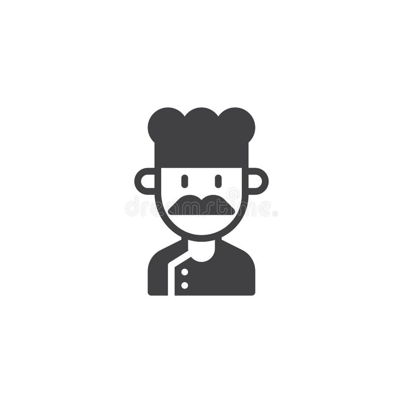 Chef portrait vector icon stock vector. Illustration of flat - 119930683