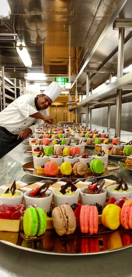 A Chef Posing for Assorted French Pastry Editorial Photography - Image ...