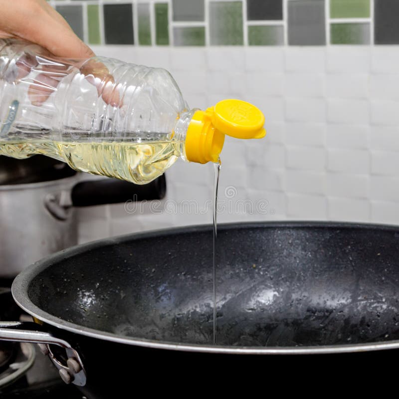 Chef pouring oil stock photo. Image of water, vegetarian - 56759478