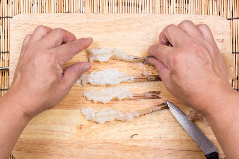 Chef Prepared Raw Shrimp before Cooking Stock Photo - Image of shell ...