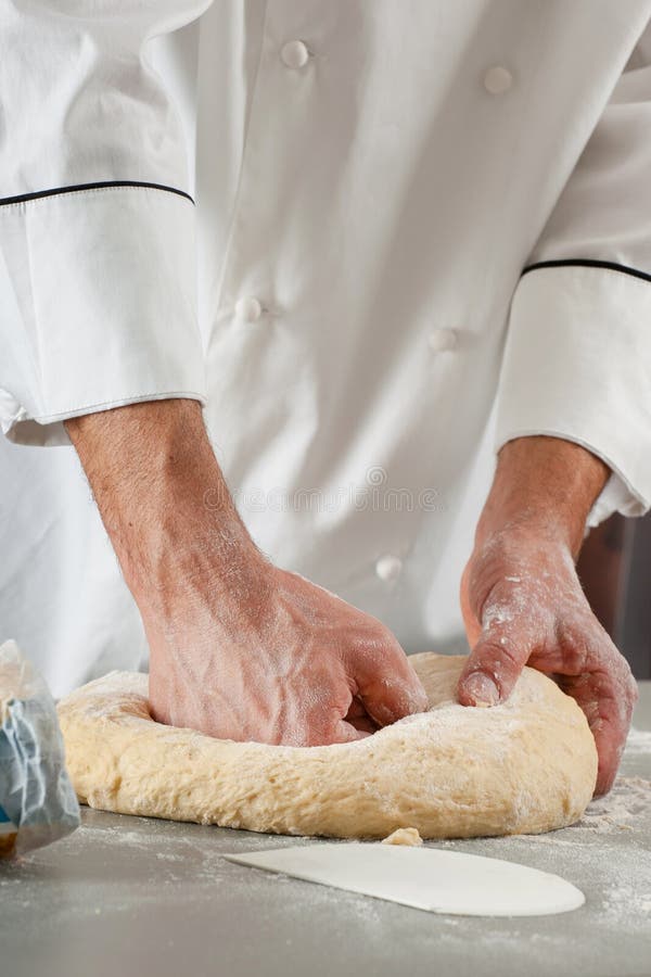 Chef prepares dough stock photo. Image of ingredient - 81342310