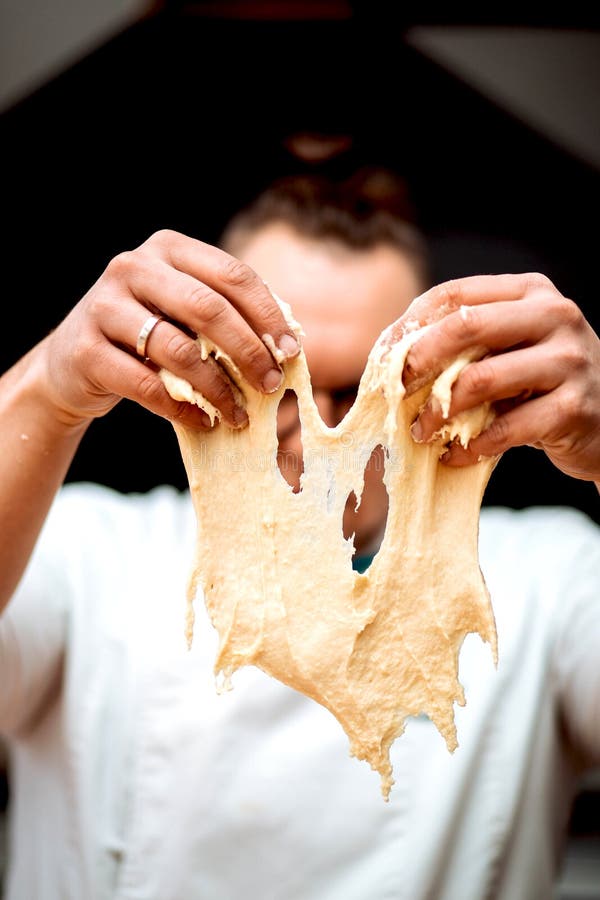 The chef prepares dough stock photo. Image of dessert - 122994600