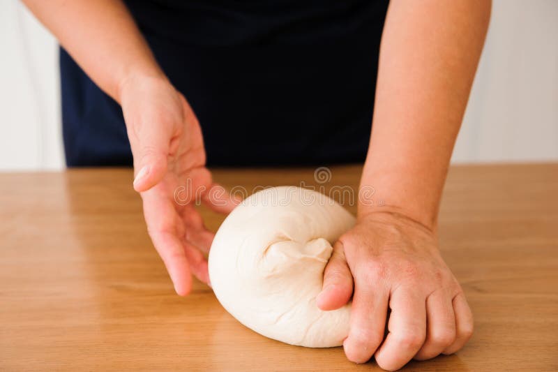 The Chef Prepares the Dough - the Process of Making Dough in the ...