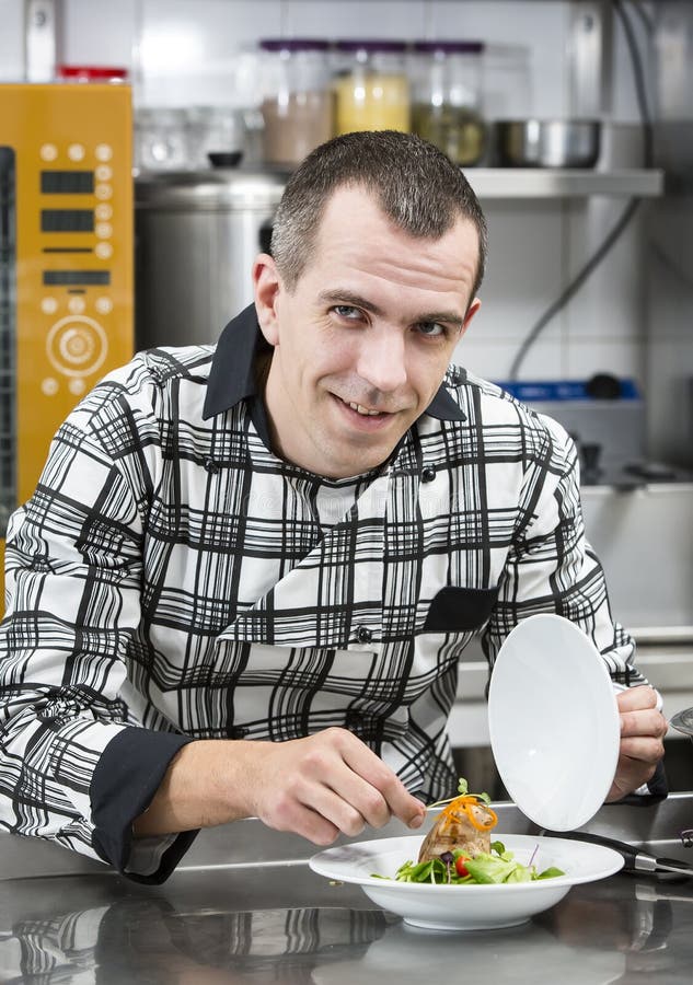 Chef prepares a meal stock image. Image of preparing - 38703525