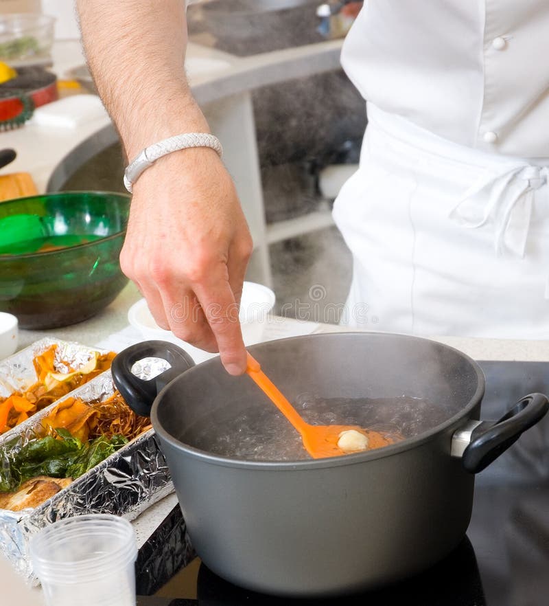 Chef preparing food stock photo. Image of dishware, meal - 20247032
