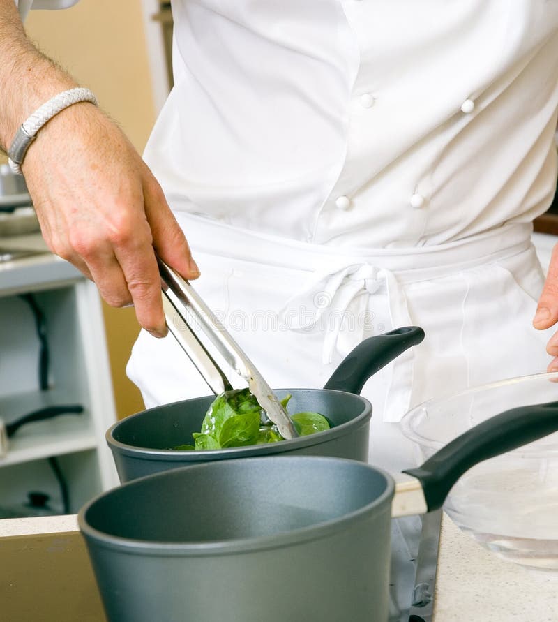 Chef preparing food stock image. Image of clothing, french - 19219879