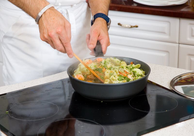 Chef preparing food stock photo. Image of coal, lunch - 20247044