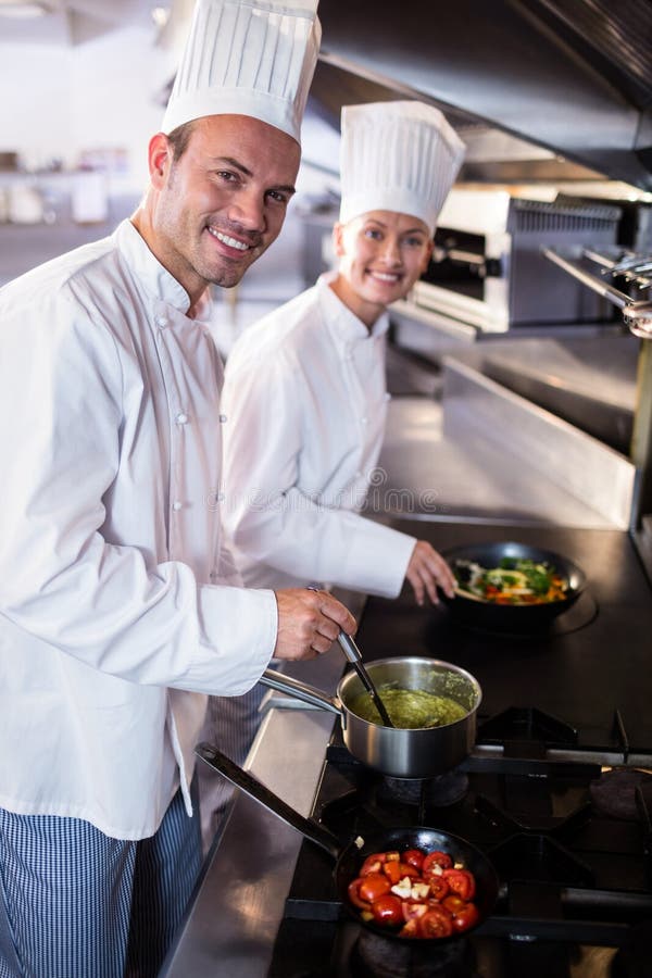 Chef Preparing Food in the Kitchen Stock Photo - Image of chef ...