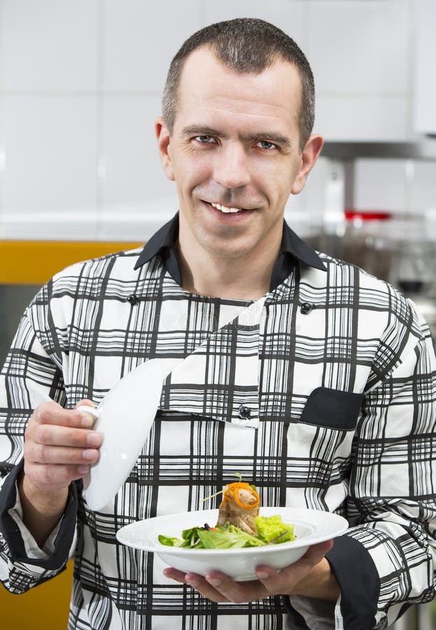 Chef Preparing Food in the Kitchen Stock Photo - Image of trainee, cook ...