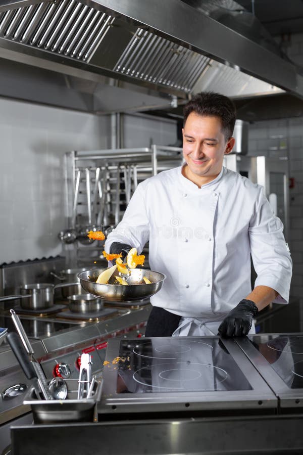 Chef Preparing Ludo in a Restaurant for Guests Stock Photo - Image of ...