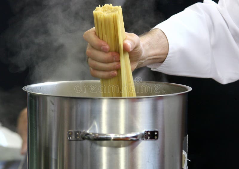 Preparing pasta stock image. Image of tasty, spaghetti - 1292481