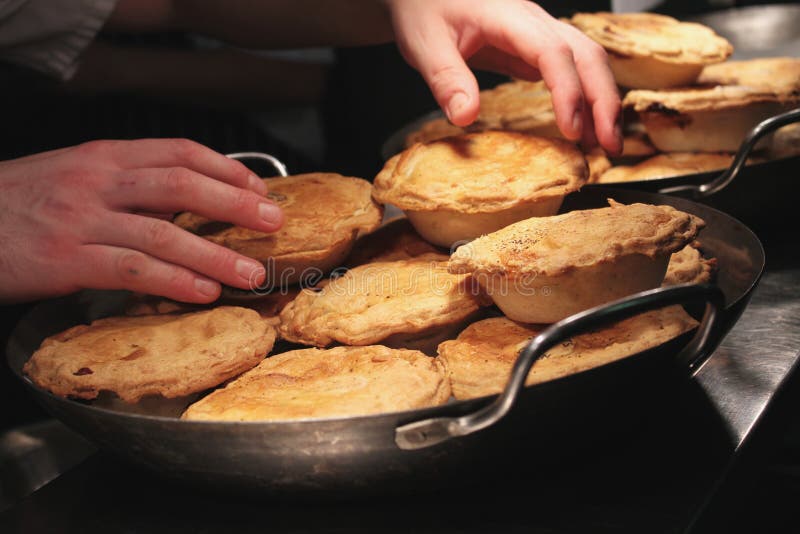 Chef preparing pies stock image. Image of meal, making - 61846443