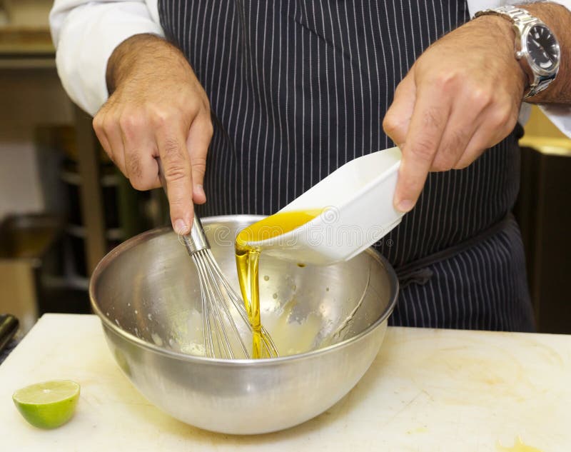 Chef is preparing sauce stock photo. Image of mixer, beater - 26759774