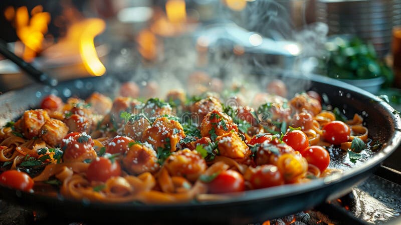 A Chef Preparing a Traditional Mexican Dish Close-up Stock Photo ...