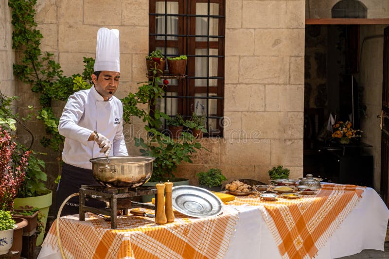Chef Preparing Traditional Sanliurfa Dish in Authentic Kitchen, May, 23 ...