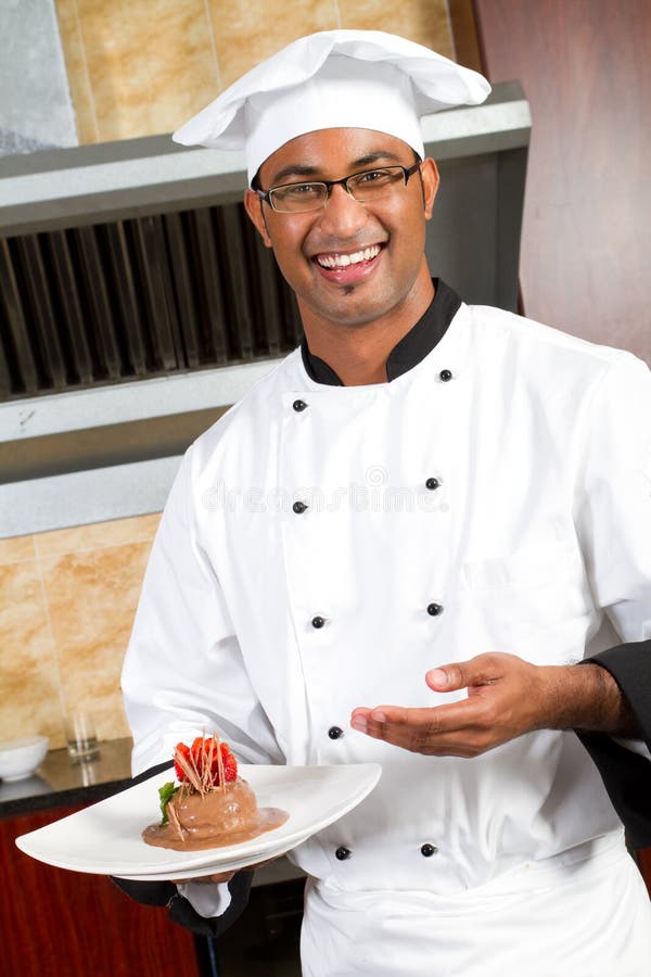 Chef present food stock photo. Image of expression, dish - 14985618