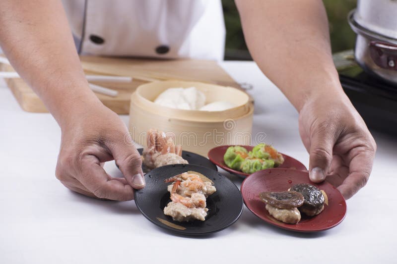 Chef Presented Chinese Dim Sum Stock Image - Image of chinese, lunch ...