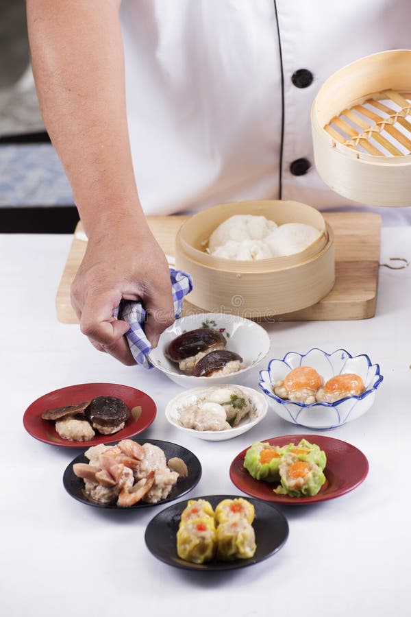 Chef Presented Chinese Dim Sum Stock Photo - Image of meal, breakfast ...