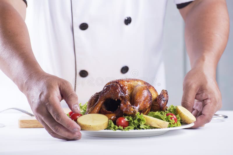 Chef Presented Grilled Turkey Stock Image - Image of cuisine, season ...