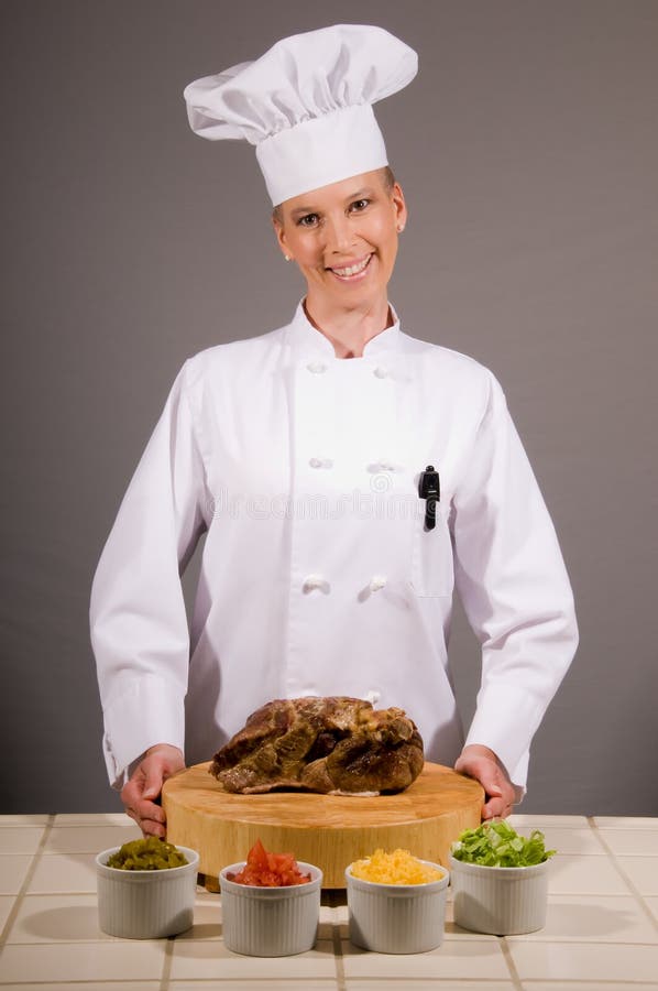 Chef presenting food stock photo. Image of chef, cook - 14985460