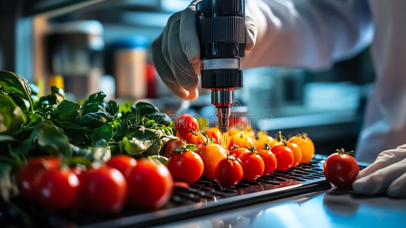 Chef Preparing Fresh Tomatoes Using Advanced Culinary Techniques in the ...