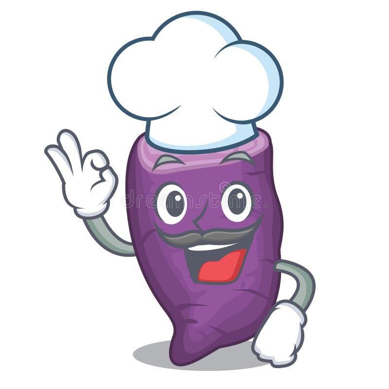Chef Purple Sweet Purple in Cartoon Shape Stock Vector - Illustration ...