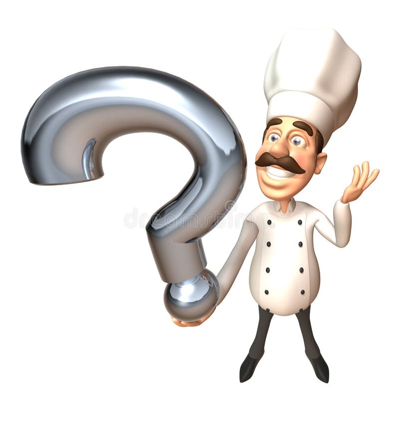 Chef with a question stock illustration. Illustration of appetite - 5747720