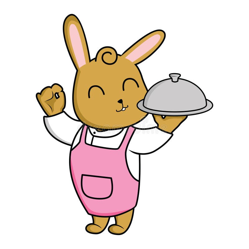 Chef Rabbit stock vector. Illustration of breakfast, rabbit - 67621641