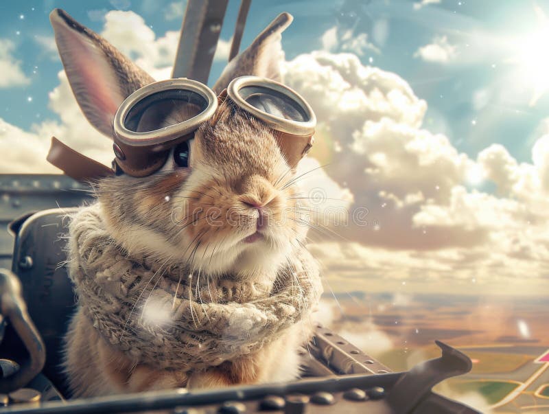 Chef Rabbit Wearing a White Hat Cooking in a Rustic Kitchen Stock Photo ...
