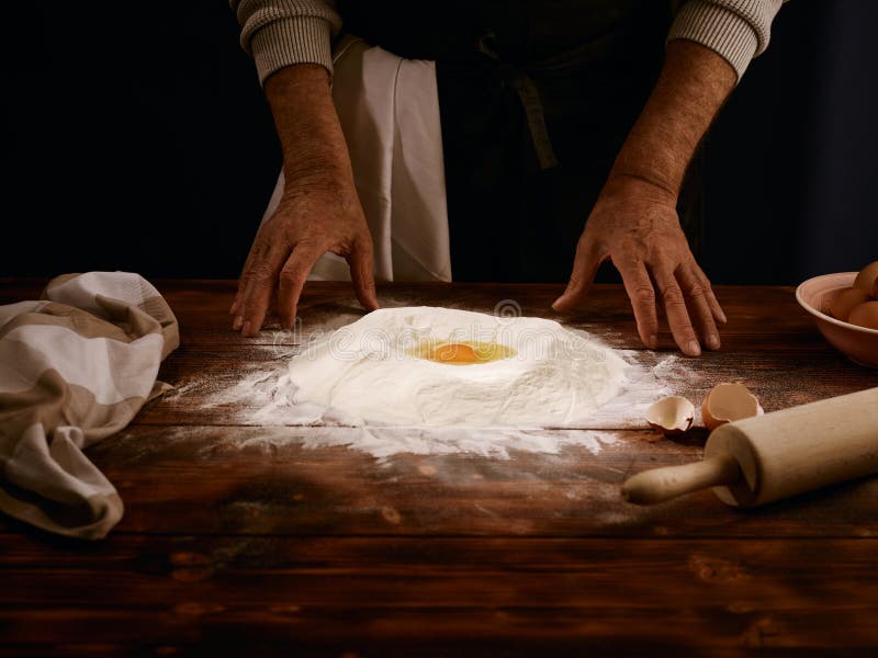 The Chef is Ready To Mix it Up Stock Image - Image of meal, flour ...