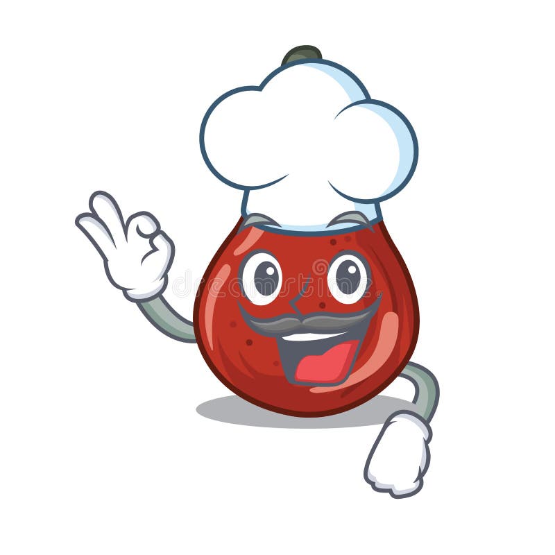 Chef Red Pears in a Cartoon Basket Stock Vector - Illustration of ...