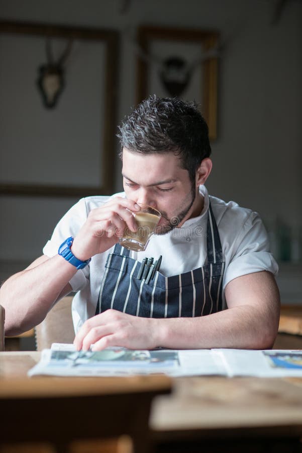 Chef relaxing stock image. Image of relaxing, professional - 76097923