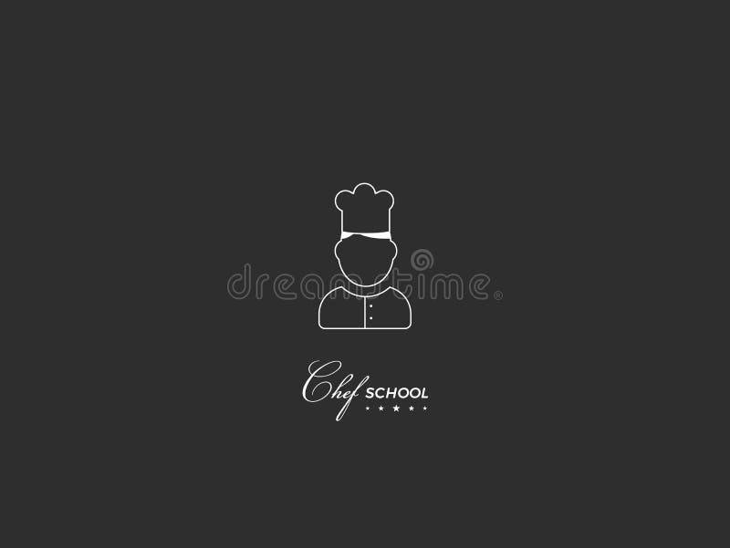 Chef Restaurant Vector Black Background Icon Stock Vector ...