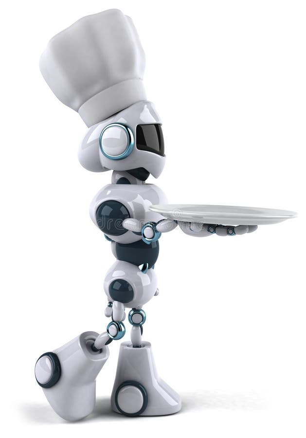 Chef robot stock illustration. Illustration of automation - 13579952