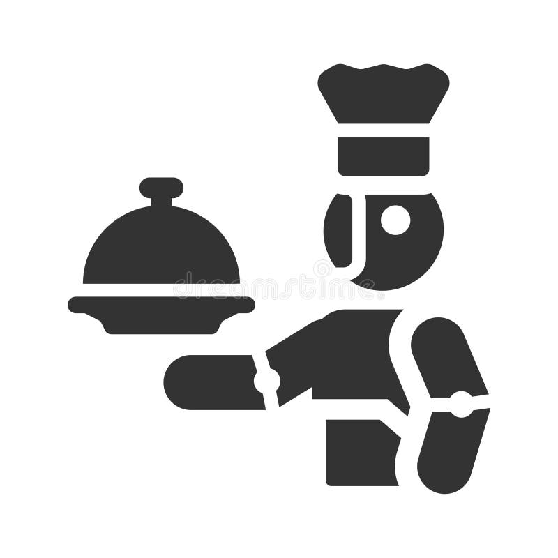 Chef robot icon stock vector. Illustration of vector - 331822273
