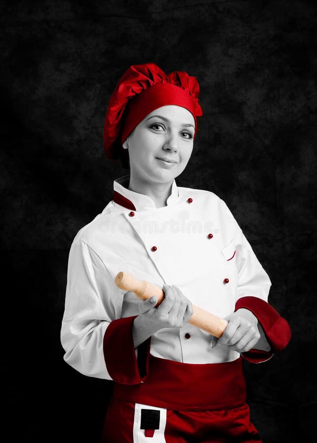 Chef with rolling pin stock image. Image of alcohol, perfection - 21646027