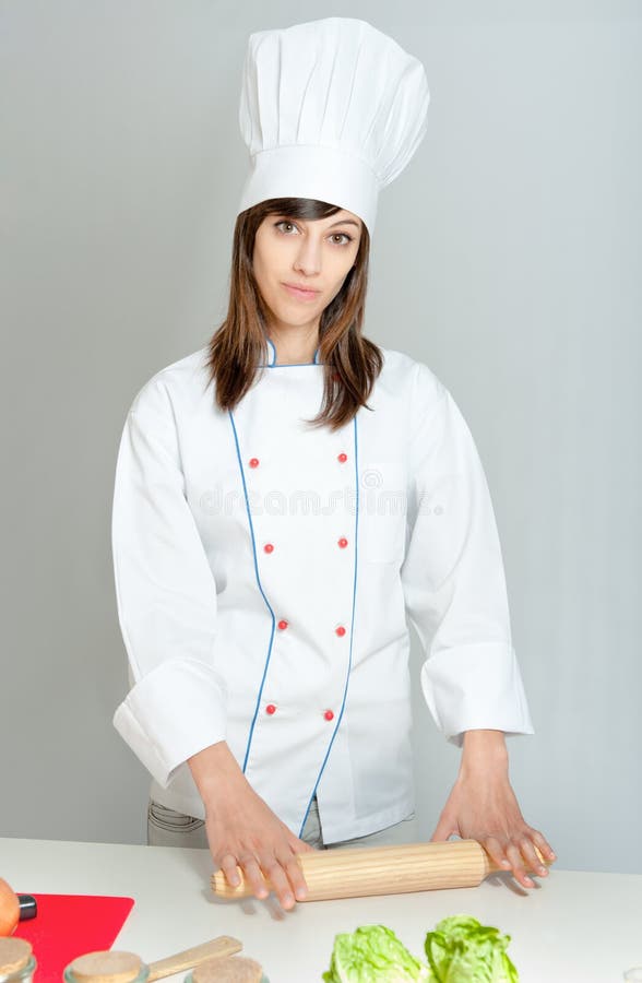 Chef and rolling pin stock photo. Image of chef, recipe - 24275560