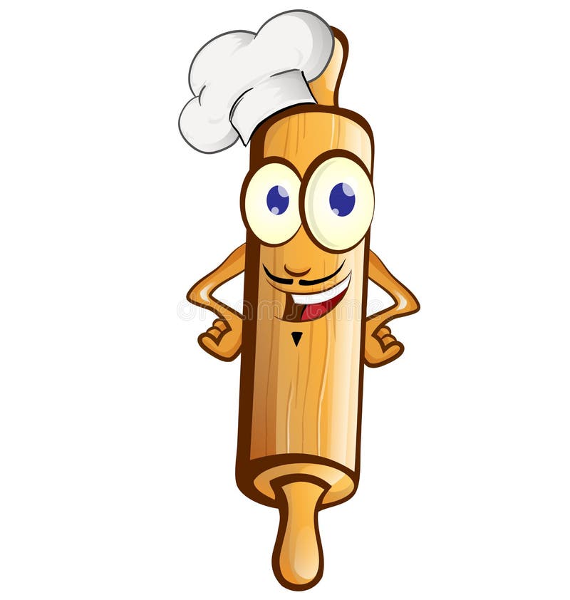 Rolling pin cartoon stock vector. Illustration of drawing - 44624399