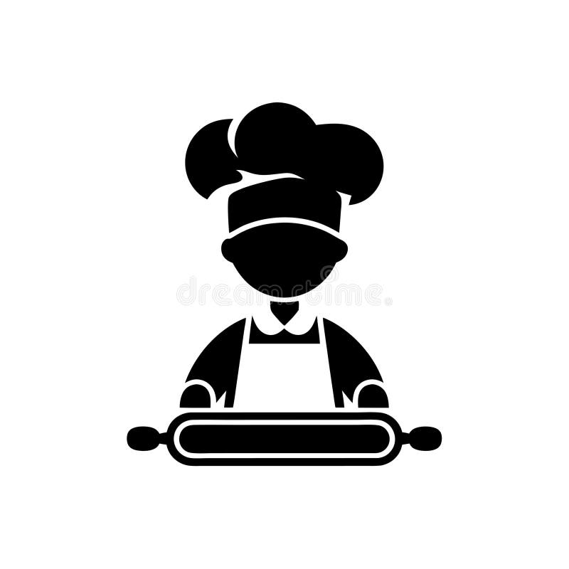 Baking Rolling Pin Black White Vector Stock Illustrations – 385 Baking ...