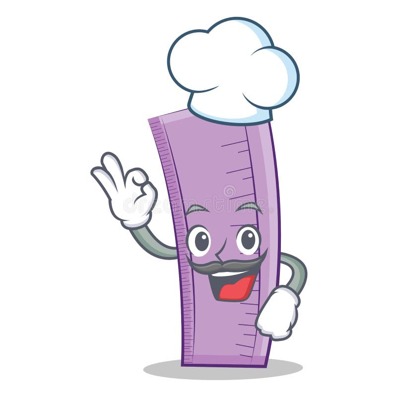 Chef Ruler Character Cartoon Design Stock Vector - Illustration of ...