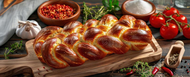 Chef S Hands with Freshly Baked Fragrant Bread with a Crispy Crust ...