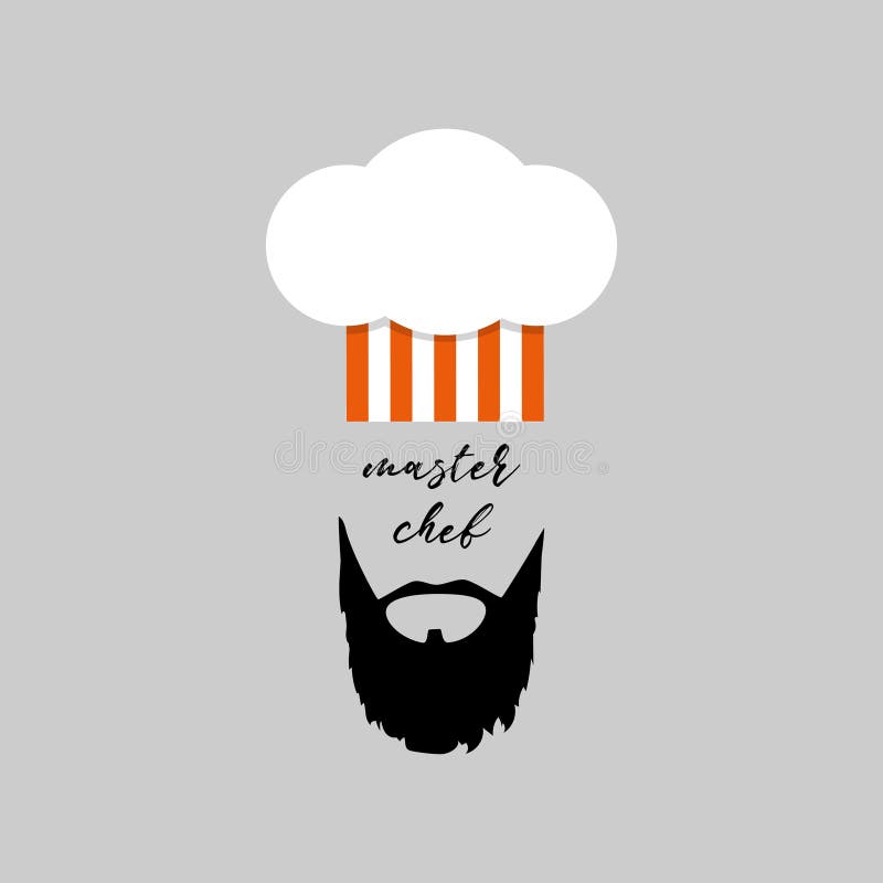 Chef with Beard and Mustache Illustration Mascot Logo Stock Vector ...