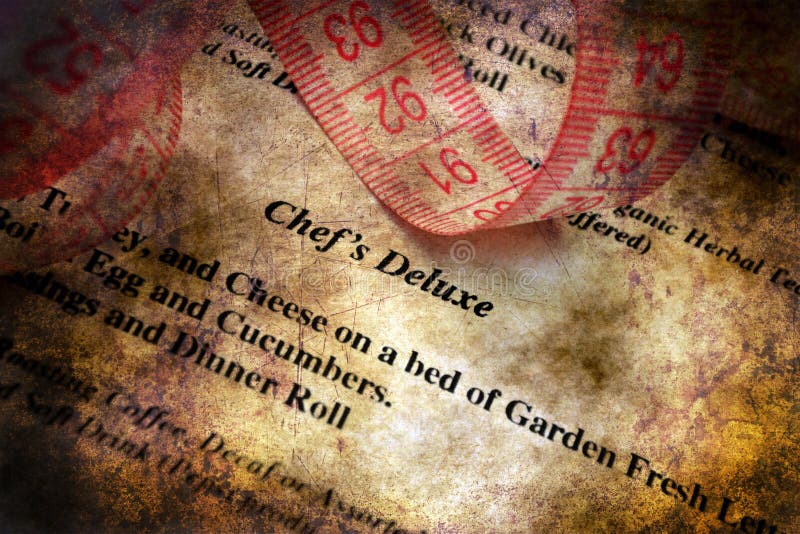 Chef`s menu grunge concept stock image. Image of design - 152228747