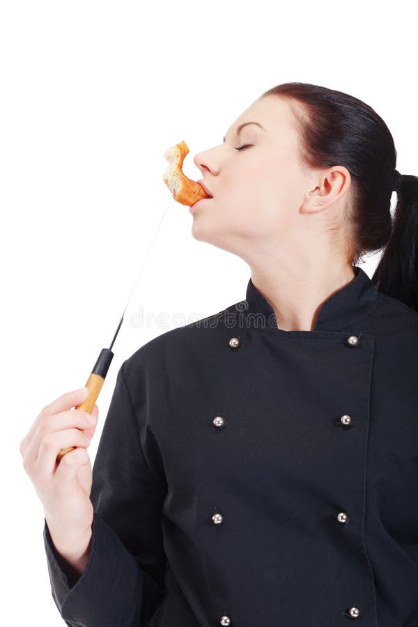 Chef s snack stock image. Image of baker, button, beauty - 22737553