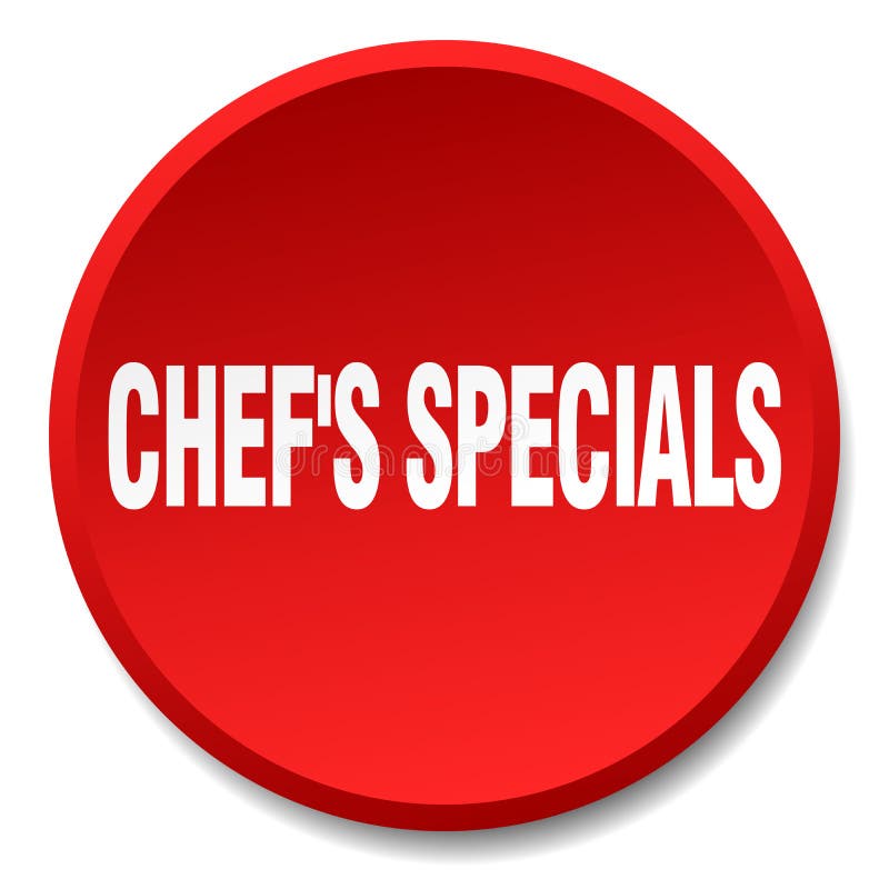 Chef`s Specials Red Square Grunge Stamp Stock Vector - Illustration of ...