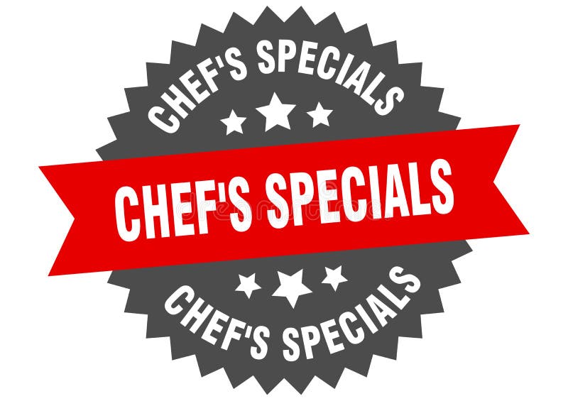 Chef S Specials Sign. Chef S Specials Circular Band Label. Chef S ...