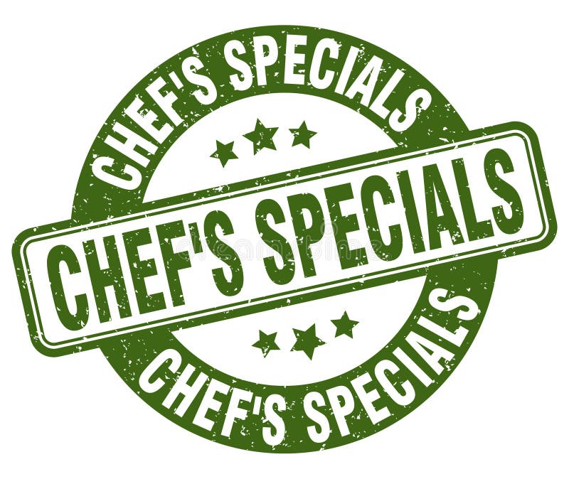 Chef S Specials Stamp. Chef S Specials Label. Round Grunge Sign Stock ...