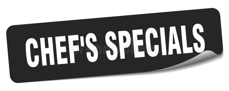 Chef S Specials Sticker. Chef S Specials Label Stock Vector ...
