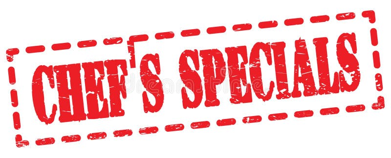 CHEF`S SPECIALS Text Written on Red Stamp Sign Stock Illustration ...